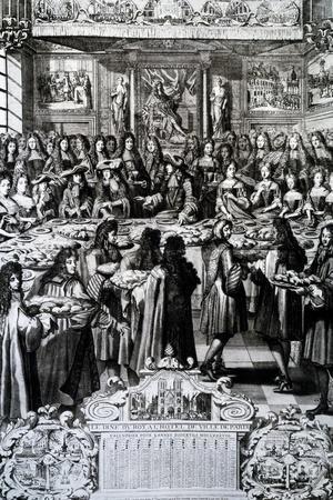 Banquet Given by King Louis XIV at Paris City Hall, France Giclee Print ...