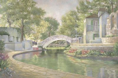 'Summer Bridge' Art Print - Barbara Hails | Art.com