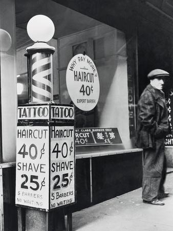 'Barber Shop Storefront' Photographic Print | Art.com