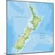 High Detailed New Zealand Physical Map with Labeling. Photographic ...