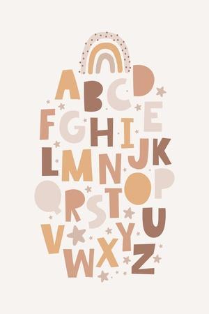 'Boho Alphabet' Art Print - Barkova Nadya | Art.com