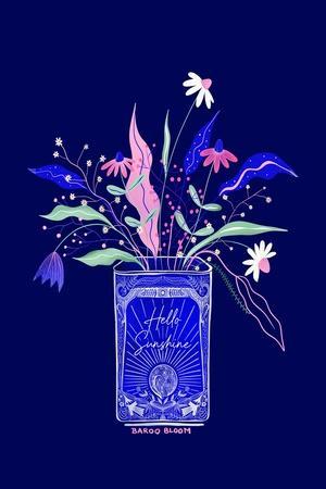 'Tin Can Flower Illustration' Giclee Print - Baroo Bloom | Art.com