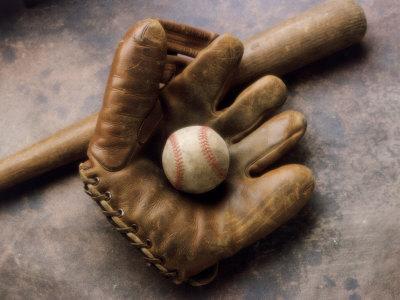 'Baseball Still Life' Photographic Print | Art.com