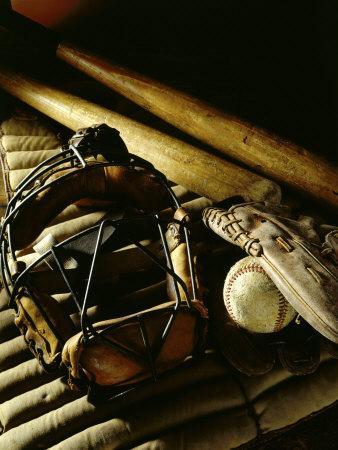 'Baseball Still Life' Photographic Print | Art.com