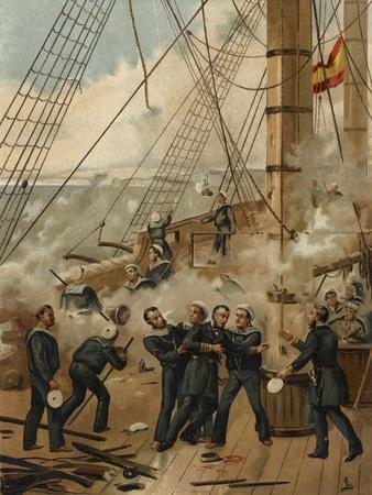 Battle of Callao, Peru, 1866 Giclee Print | Art.com