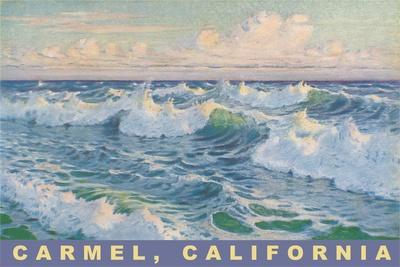 Beach Waves, Carmel, California Art Print | Art.com