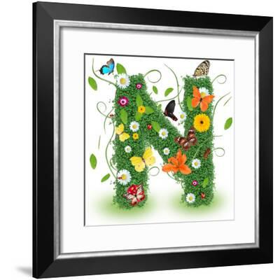 Beautiful Spring Letter "N" Art Print by Kesu01 | Art.com