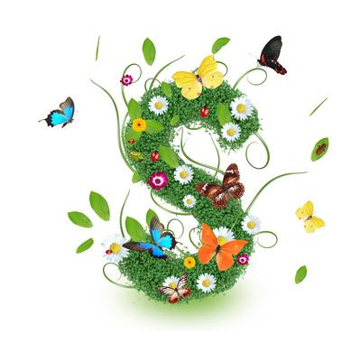 'Beautiful Spring Letter "S"' Art Print - Kesu01 | Art.com