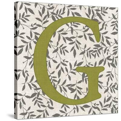 Leafy Letter - G Stretched Canvas Print - Belle Poesia | Art.com