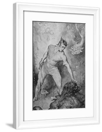 Beowulf Shears off Grendel's Head and Kills Him Giclee Print by John ...