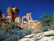 'Angel Arch and the Molar in the Salt Creek Valley, Canyonlands ...