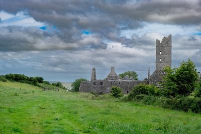 'Overview of massive Moyne Abbey, County Mayo, Ireland.' Photographic ...