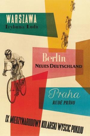 'Bicycle Race, Warsaw, Berlin, Prague' Art Print | Art.com