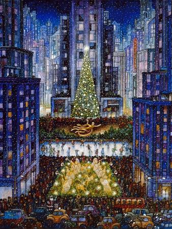 'Rockefeller Center 2 Blue' Giclee Print - Bill Bell | Art.com