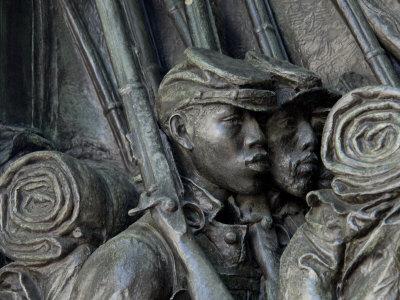 'Black Soldiers of the 54th Massachusetts Regiment, Memorial in Boston ...