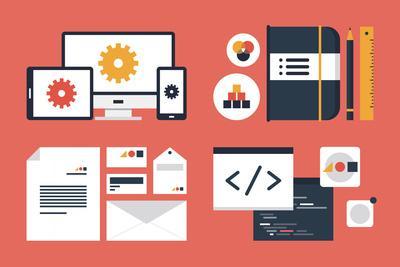 'Branding and Application Design Elements' Art Print - bloomua | Art.com