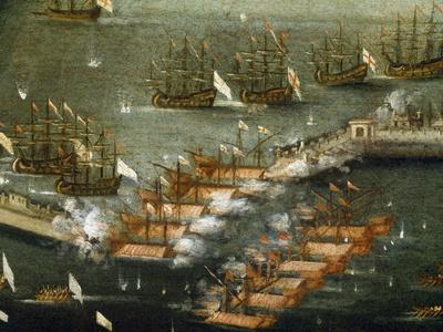 'Bombardment of Genoa by the French Navy, 1684' Giclee Print | Art.com