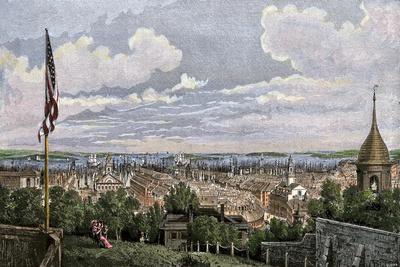 'Boston Viewed From Cotton or Pemberton Hill, 1816' Giclee Print | Art.com