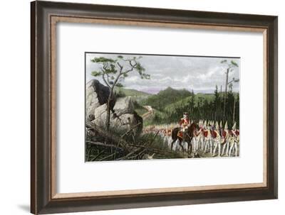 British General Braddock Marching to Fort Duquesne in the French and ...