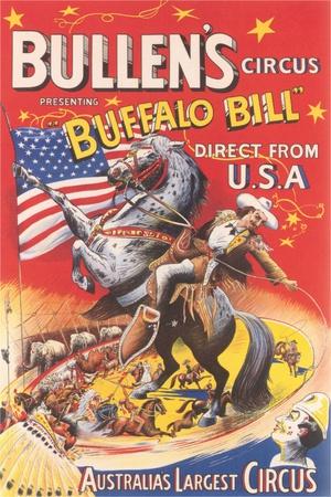 'Buffalo Bill Circus Poster' Art Print | Art.com