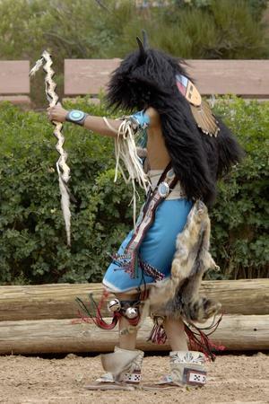 Buffalo Dance Performed by a Zuni Pueblo Red-Tailed Hawk Dancer at the ...