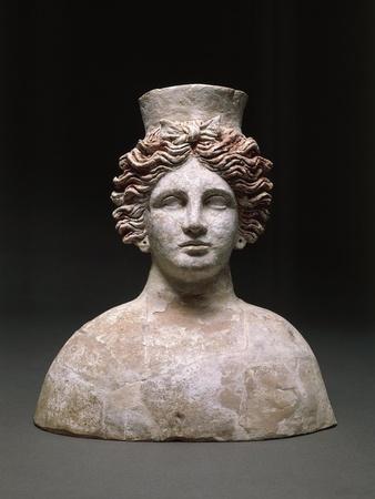 'Bust of the Goddess Tanit in Hellenistic Style' Giclee Print | Art.com