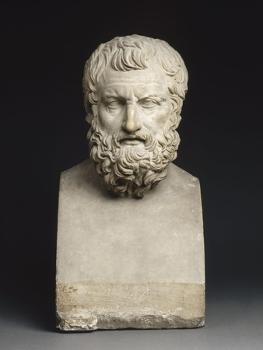 'Buste de Zénon de Citium (322-264 av J.C), philosophe grec, fondateur ...