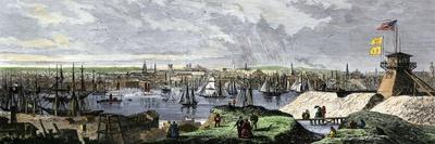 'Busy Port of Baltimore, Maryland, 1870s, Viewed From Federal Hill ...
