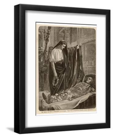 Caesar Inspects the Mummified Corpse of Alexander the Great at His Tomb ...