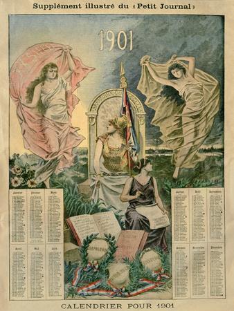 Calendar for 1901, Illustration from the Illustrated Supplement of the ...