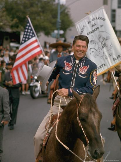 California Republican Gubernatorial Candidate Ronald Reagan, in Cowboy ...