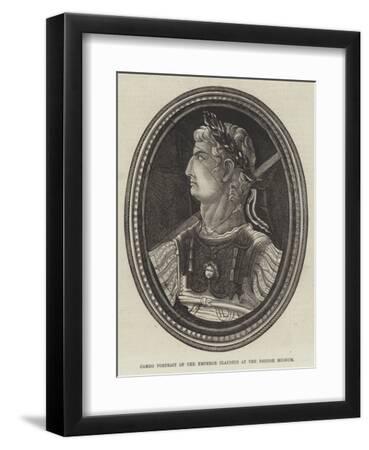 'Cameo Portrait of the Emperor Claudius at the British Museum' Framed ...