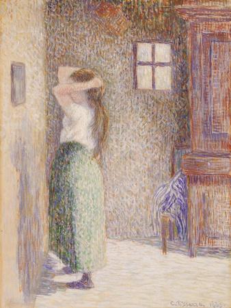 Country Girl at Her Toilet, 1888 Giclee Print - Camille Pissarro | Art.com