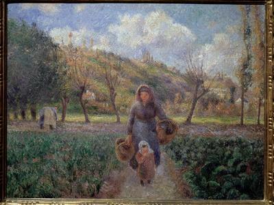 In the Vegetable Garden Painting by Camille Pissarro (1830-1903) 1881 ...