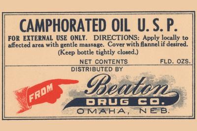'Camphorated Oil U.S.P.' Art Print | Art.com