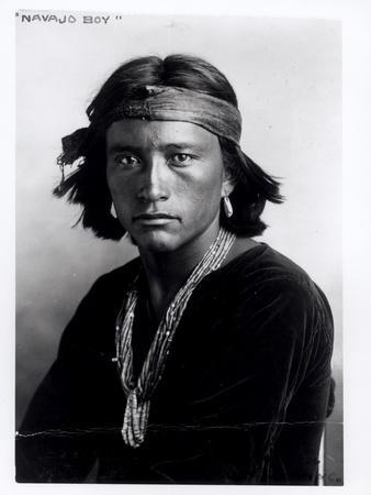 Navaho Boy, C.1906 (B/W Photo) Giclee Print - Carl Moon | Art.com