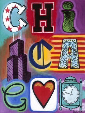 'Chicago Flag' Giclee Print - Carla Bank | Art.com