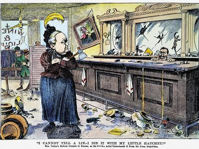 'Carry Nation Cartoon, 1901' Giclee Print | Art.com