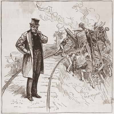 Cartoon Criticizing Railroad Safety Giclee Print | Art.com