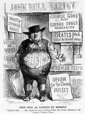 Cartoon Depicting English Characterization of John Bull as Painted by ...