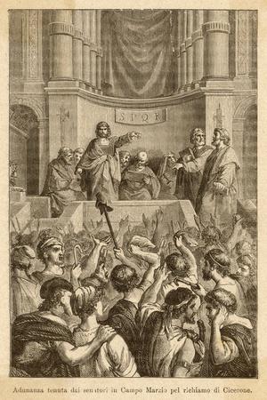 'Catiline Plotting to Seize Power in Rome is Denounced in the Senate by ...