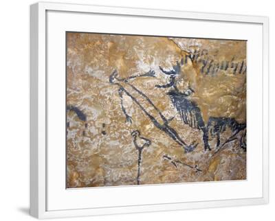 'Cave Painting of Bird-Headed Man at Lascaux' Photographic Print | Art.com