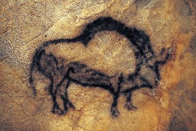 'Cave Paintings Depicting Animals, Santimamine Cave, Arteaga, Basque ...