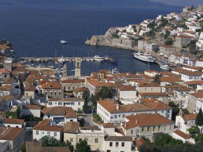 'Hydra Port and Town, Hydra, Greek Islands, Greece, Europe ...