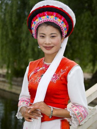 'Bai Minority Woman in Traditional Ethnic Costume, China' Photographic ...