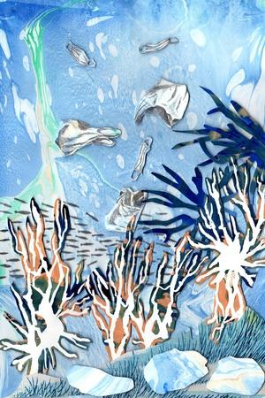 Coral Reefs, 2021, (Collage) Giclee Print - Charlotte Orr | Art.com