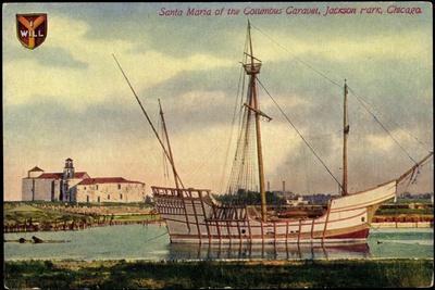 'Chicago Illinois, Santa Maria, Columbus Caravet' Giclee Print | Art.com