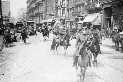 'Chief of Police Copelan Mounted on Horseback Protects Trolleys in ...