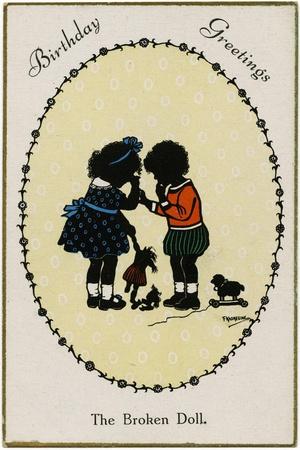 'Children, Broken Doll' Art Print - F Kaskeline | Art.com