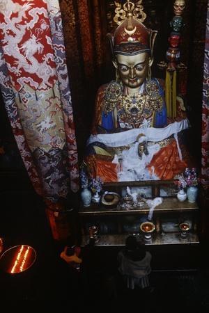 'China, Tibet, Lhasa, Statue of Padmasambhava in Jokhang Temple' Giclee ...
